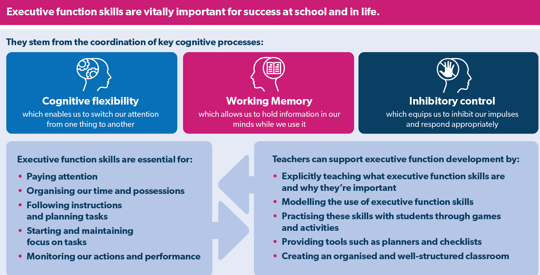 Executive function infographic - THE EDUCATION HUB