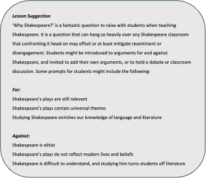 Why (or why not) teach Shakespeare? - THE EDUCATION HUB